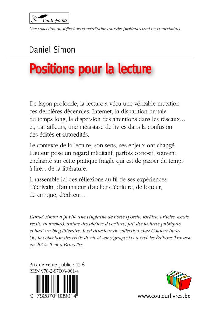 Rencontres, lectures autour de "Positions pour la lecture" - Je suis un ...