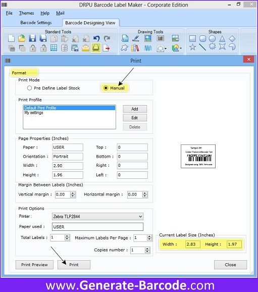 Generate Databar Truncated barcode font with DRPU barcode label ...
