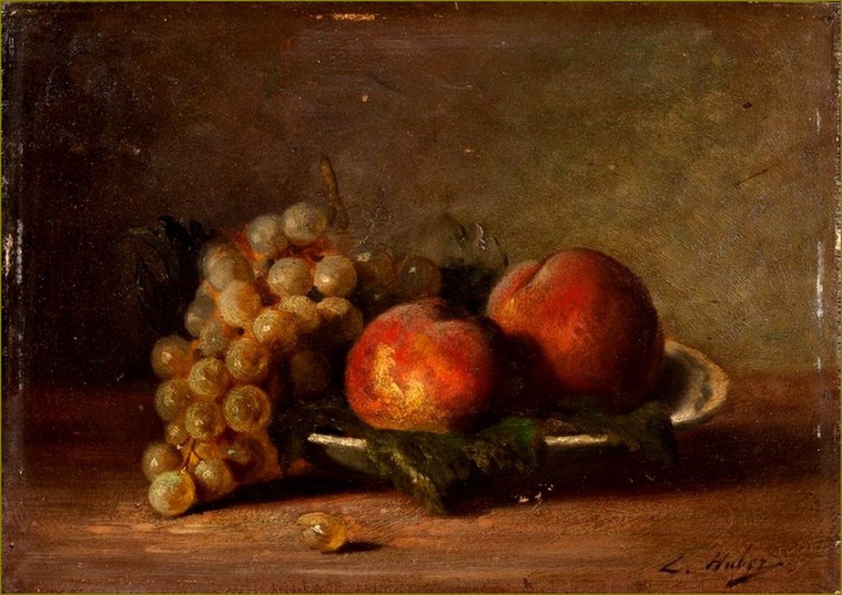 Raisins - vignes - vendanges en peinture - Léon Charles Hubert (1858 ...