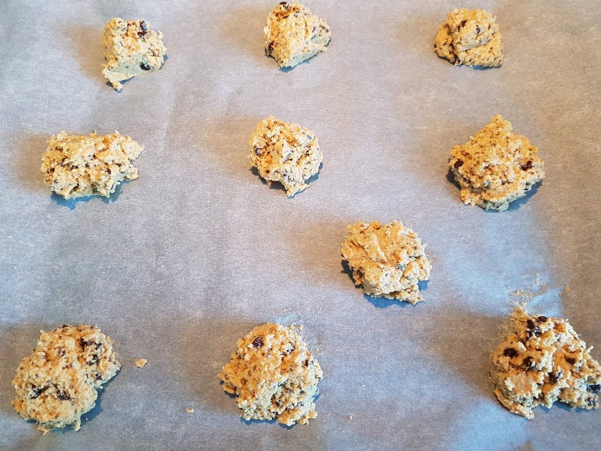 Cookies chocolat a l'avoine et aux graines de chia sans beurre ni sucre ...