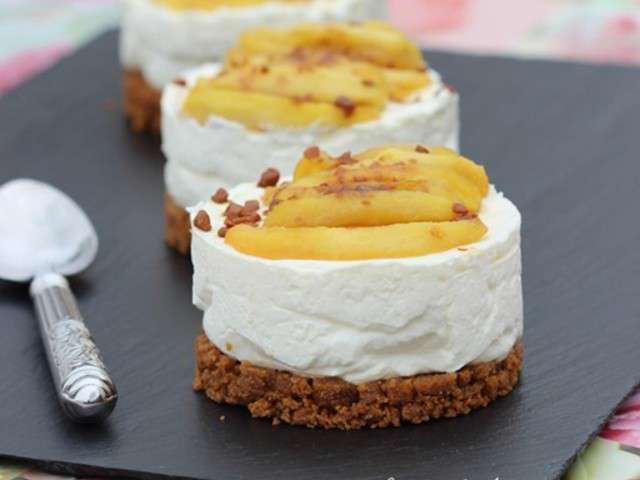 Cheesecake & pommes confites au miel - La Cuisine de Guylaine