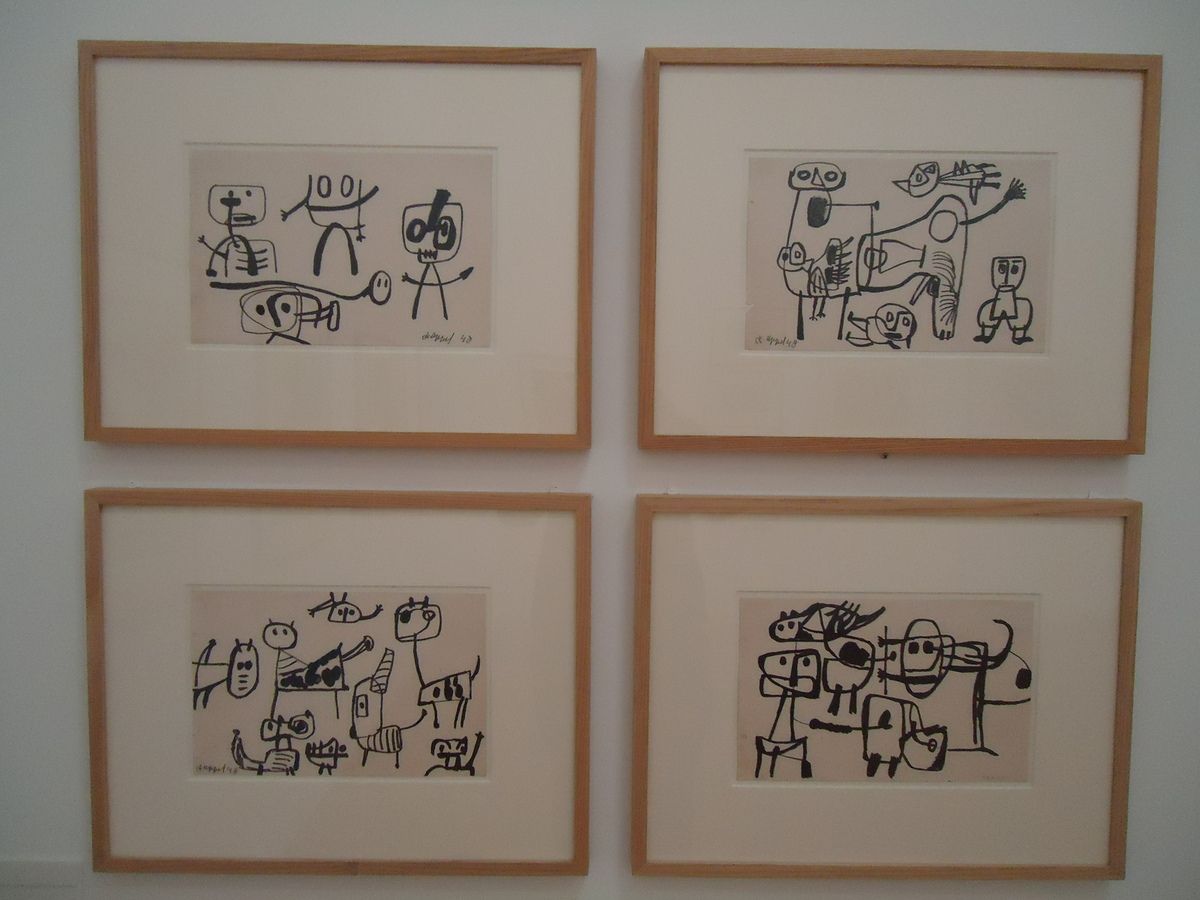 Karel APPEL et Claude RUTAULT au centre POMPIDOU - (broken) linka