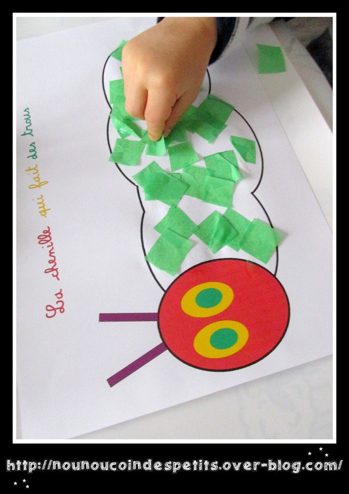 .. La chenille qui fait des trous collage .. - Le blog de ...
