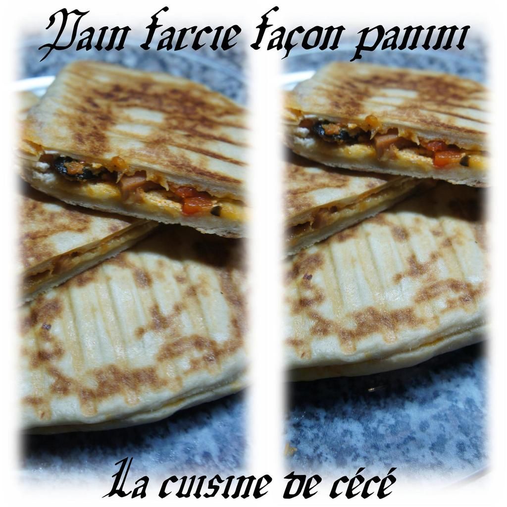 Pain farcie façon panini - La cuisine de cécé