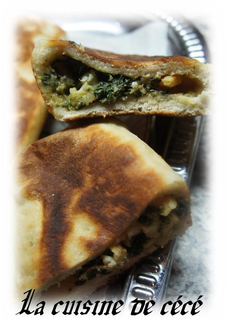 Pain turc farcie au épinard crevettes - La cuisine de cécé