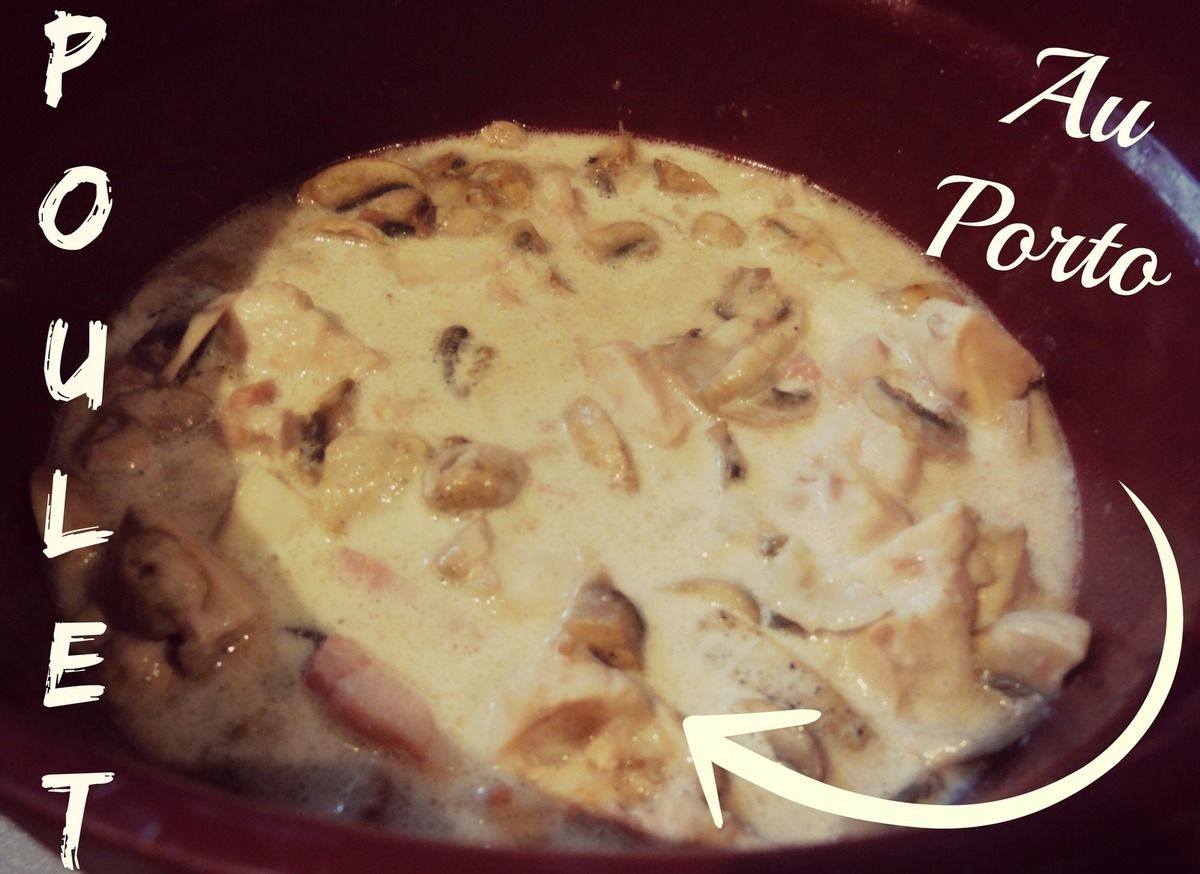 Poulet Au Porto et champignons - Les Recettes de Virgin'