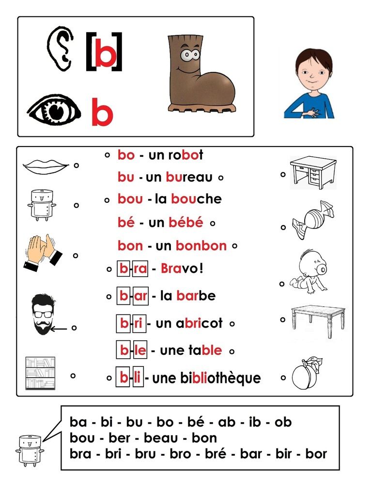 phonologie CP son [b], modèle pour les lutins - école maternelle Gellow