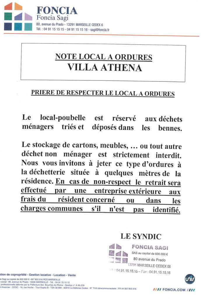 syndic - VILLA ATHENA 13013 - Blog des résidents