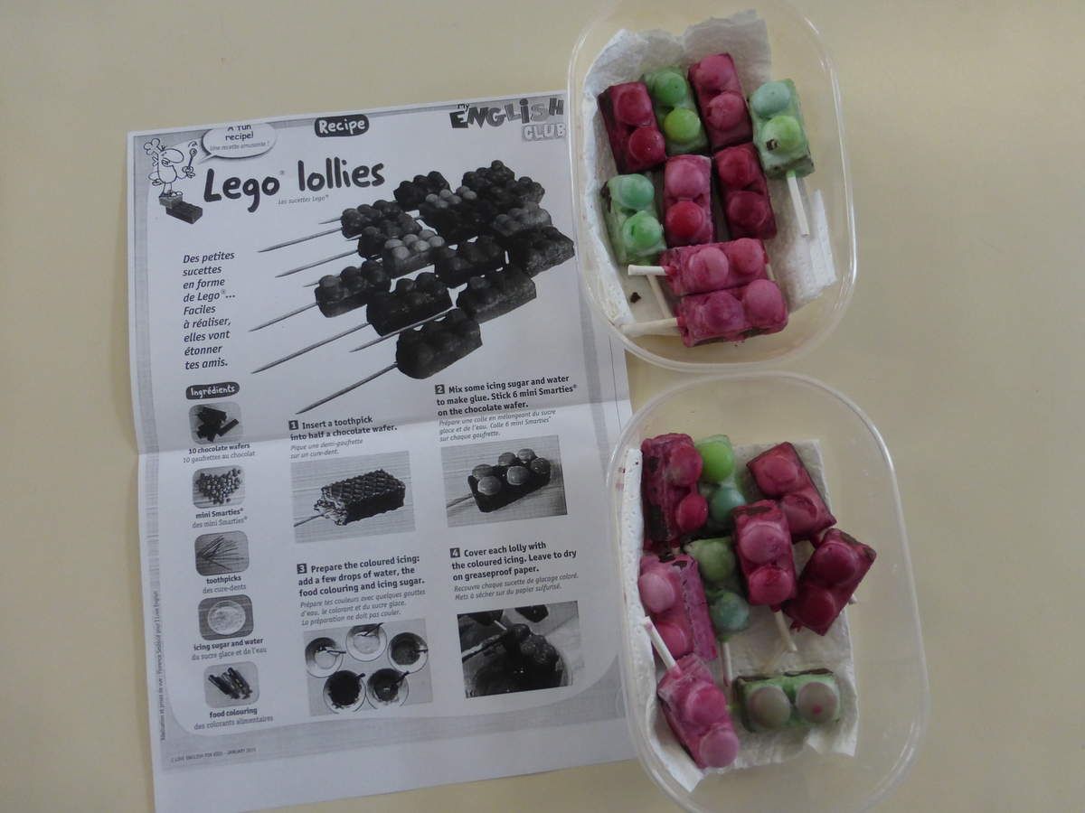 Lego lollies : Les sucettes Lego - CM2 Sévigné Narbonne