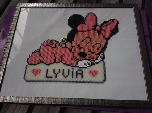 Cadre Minnie avec prénom - Les créations de Nath