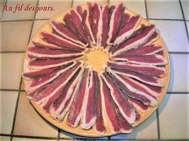 Magret de canard sèché. - Au fil des jours dans ma cuisine