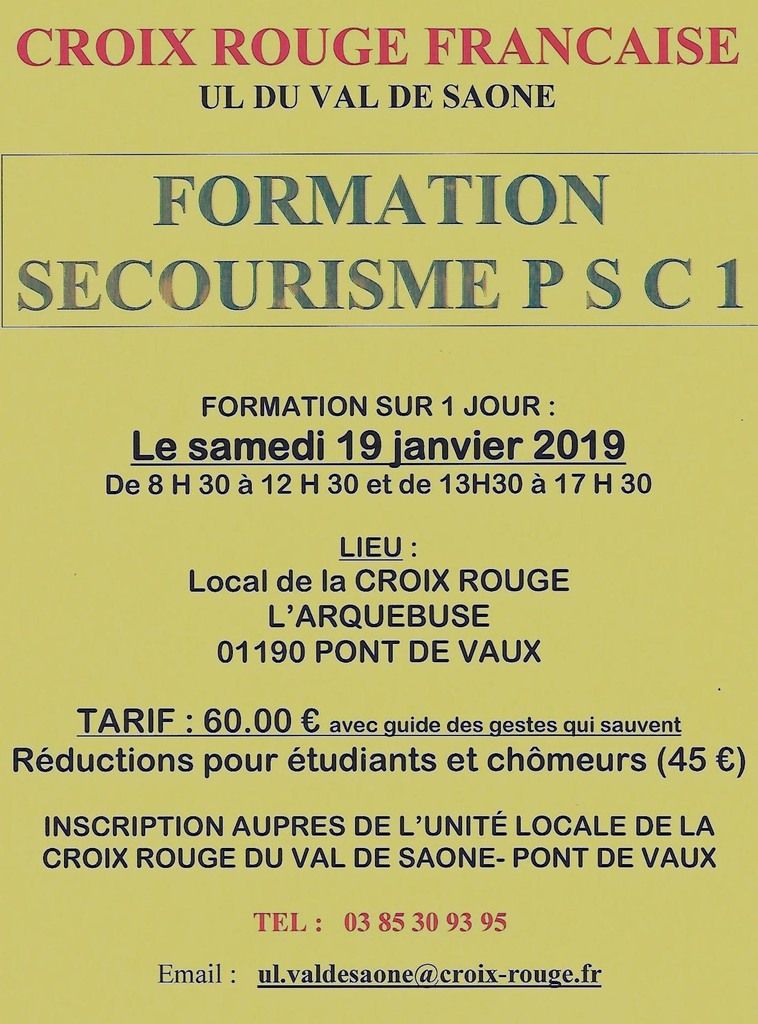 Première session de secourisme de l'année à la Croix rouge. - LJPDV