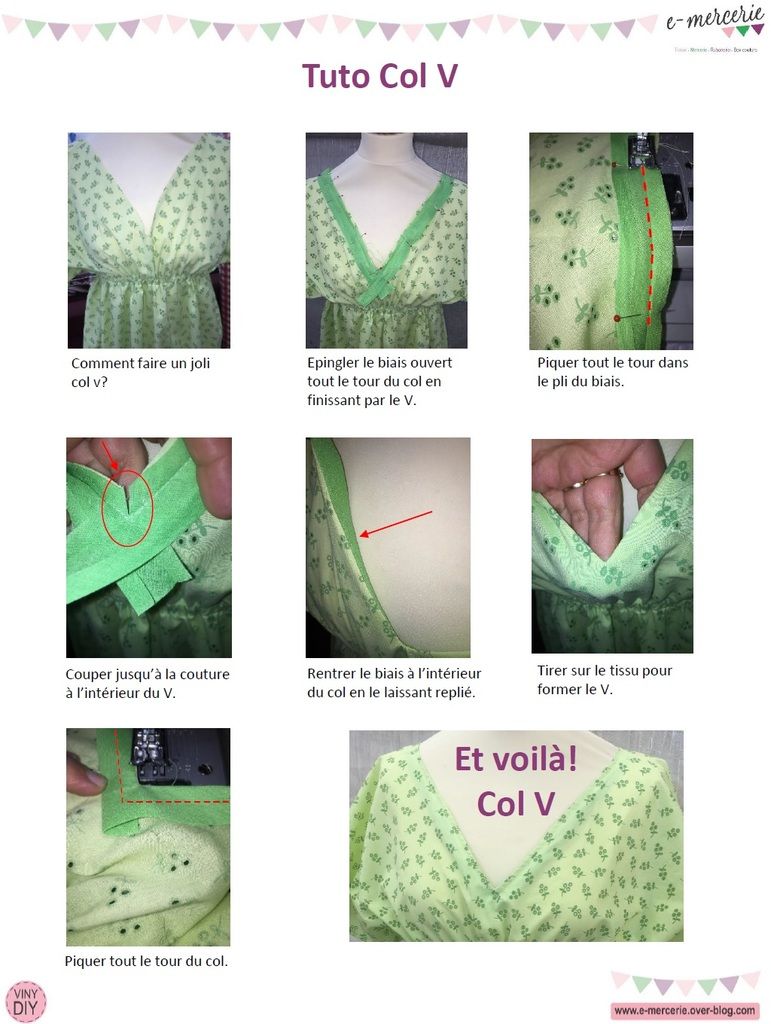 Tuto Couture Col V - Viny DIY, le blog de tutoriels et patrons couture ...