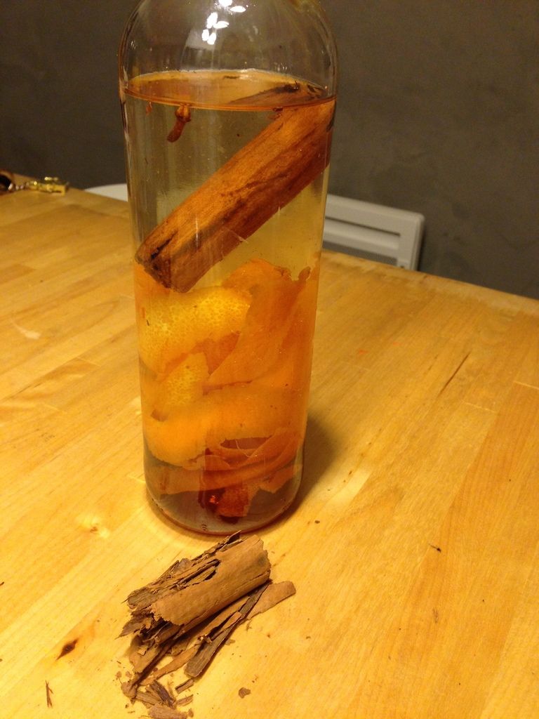 Rhum arrangé orange, cannelle et sirop d'érable - La popotte d' Elsa