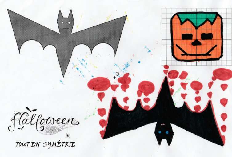 5ème - Halloween tout en symétrie ! - P'tits cours de Maths à Romé