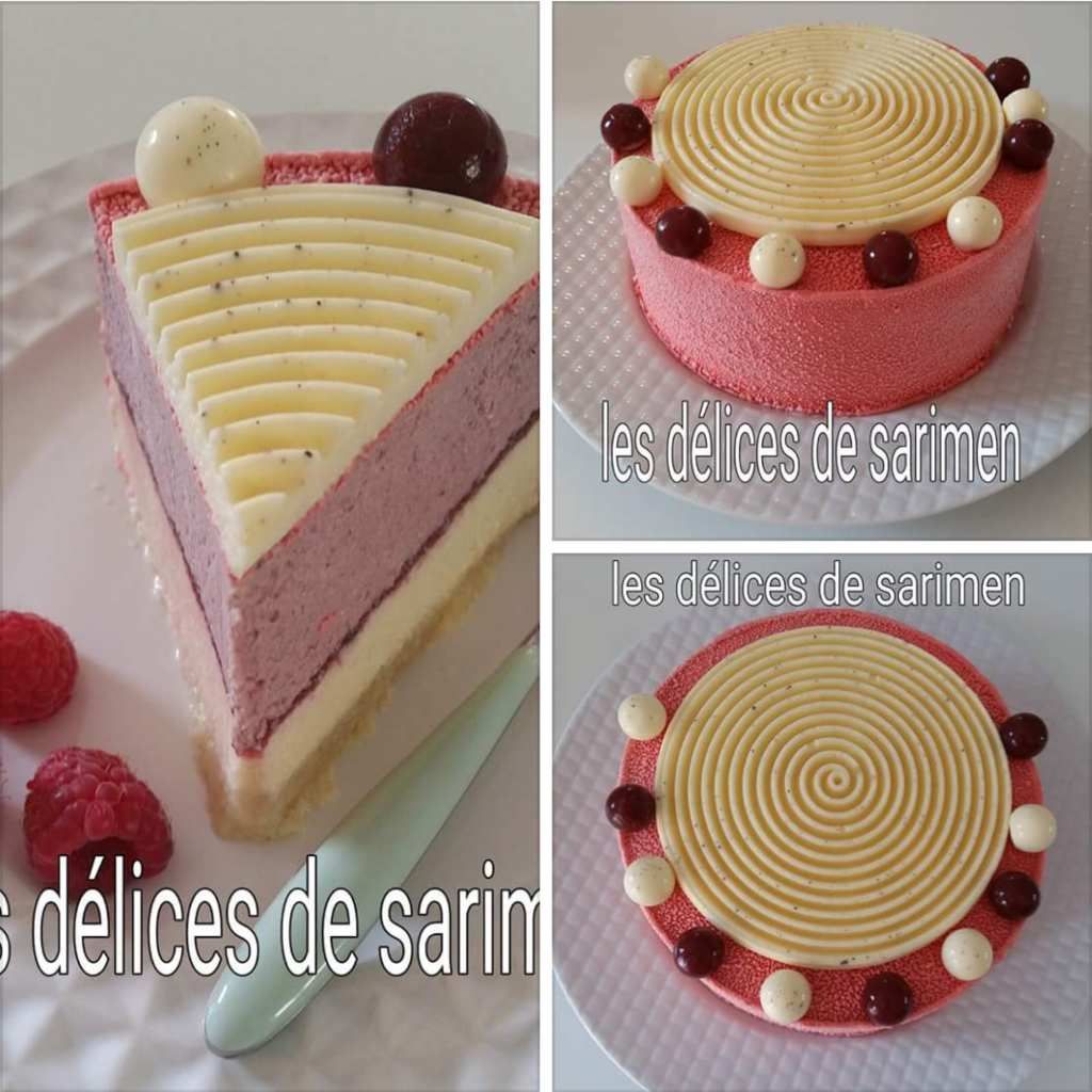 Entremet framboise / vanille - les delices de sarimen