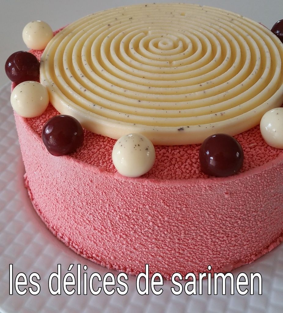 Entremet framboise / vanille - les delices de sarimen