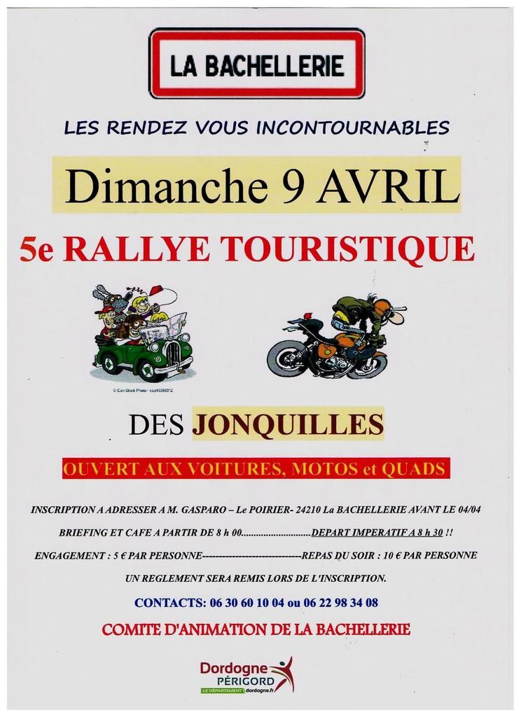 Rallye touristique 2017 - Comité animation LA BACHELLERIE