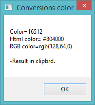 The gdiplusX known colors translator - Visual Foxpro codes