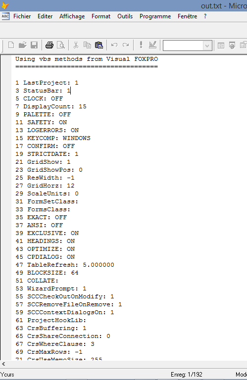 Working with the registry in Visual Foxpro - Visual Foxpro codes