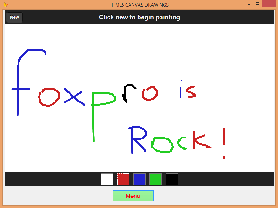 Html5 Canvas samples Part3 - Visual Foxpro codes