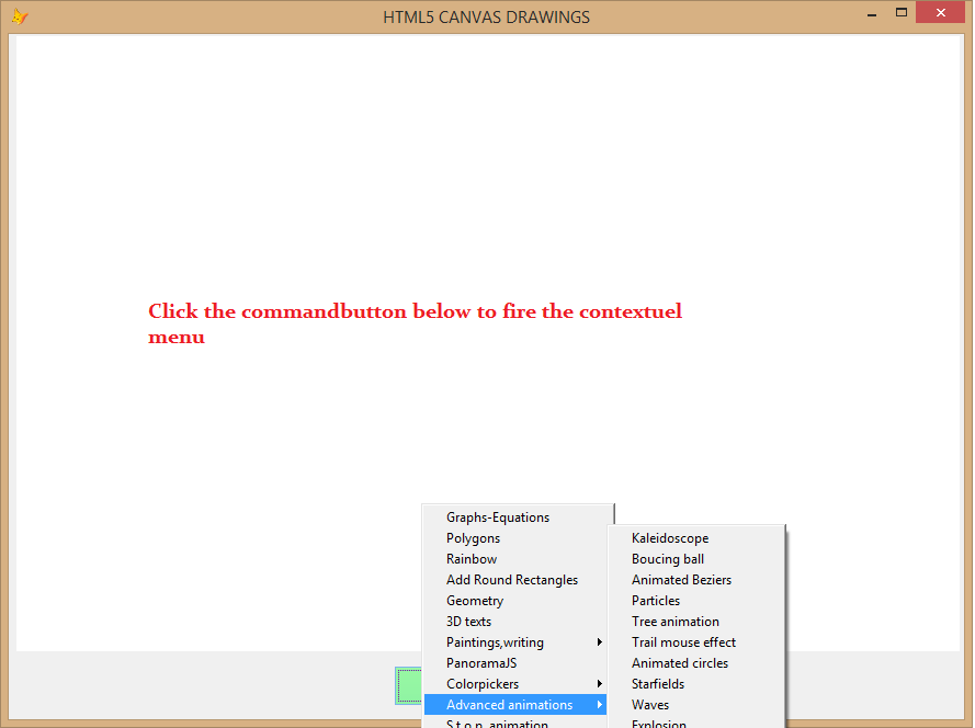 Html5 Canvas samples Part3 - Visual Foxpro codes