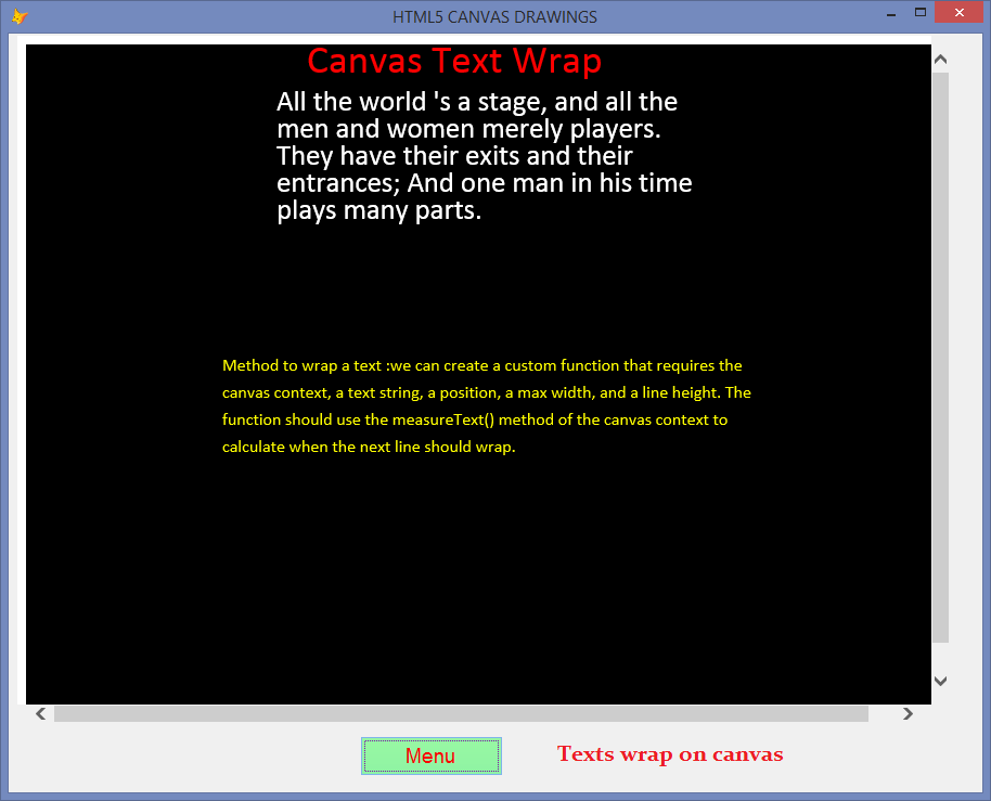 Html5 canvas samples Part4 - Visual Foxpro codes