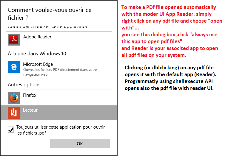 The modern UI app windows Reader (win8.1 & win10) - Visual Foxpro codes