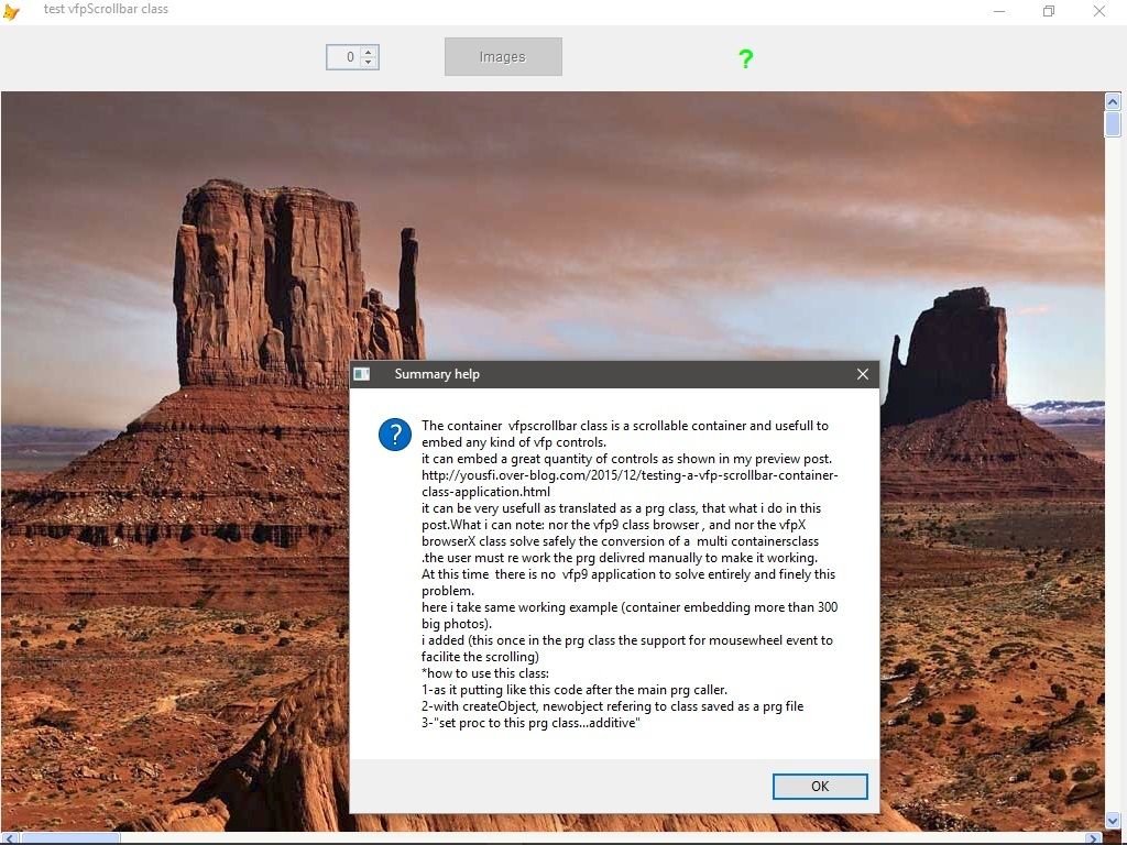 The vfpscrollbar containers classes as prg code - Visual Foxpro codes