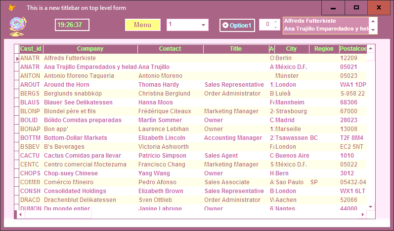 A new VFP top level form titlebar - Visual Foxpro codes