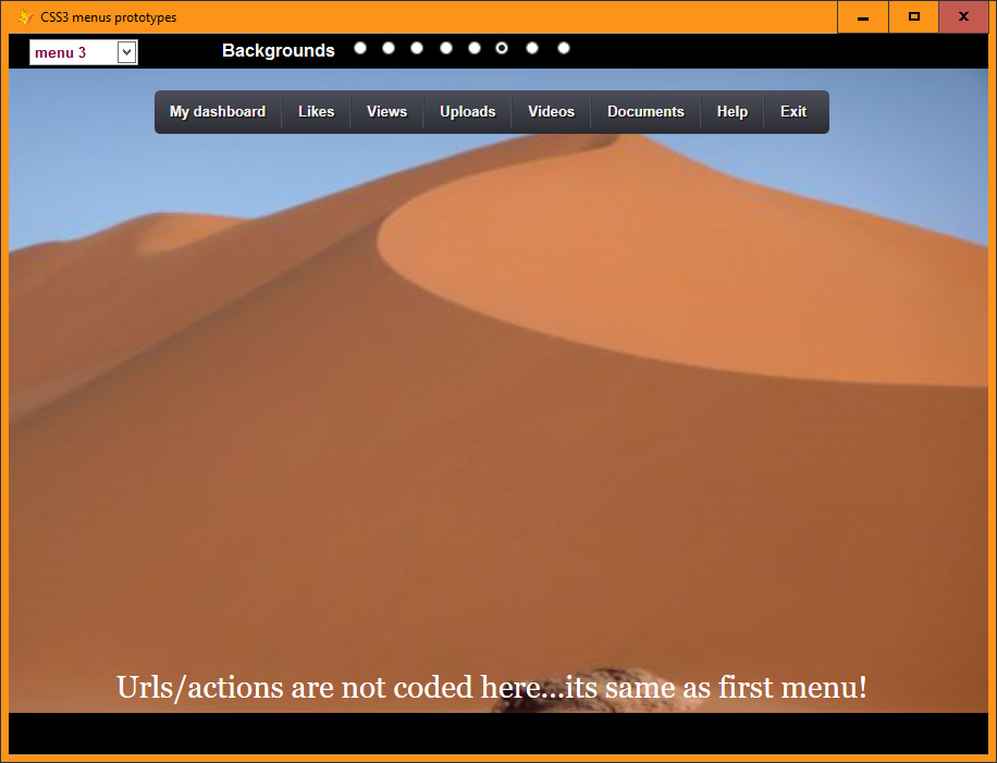 CSS3 menus working from vfp - Visual Foxpro codes