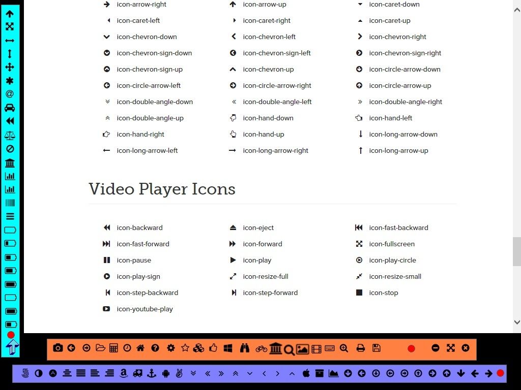 Using "Awesome" web font for icons in VFP - Visual Foxpro codes