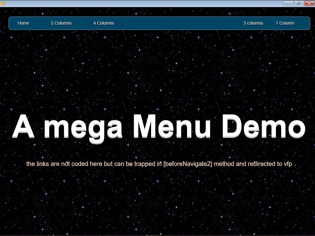 CSS3 menus working from vfp - Visual Foxpro codes