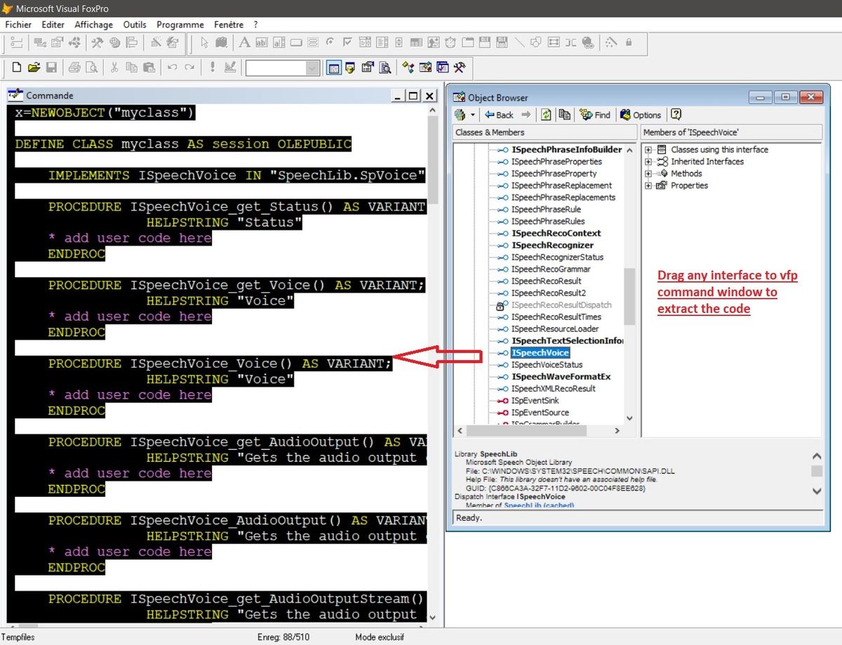 Working with Text to Speech (TTS) - Visual Foxpro codes