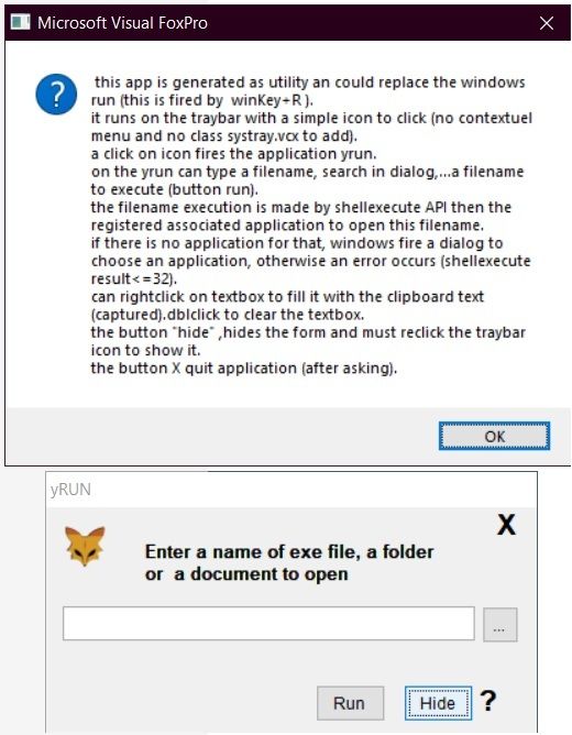 build a vfp run application as windows - Visual Foxpro codes