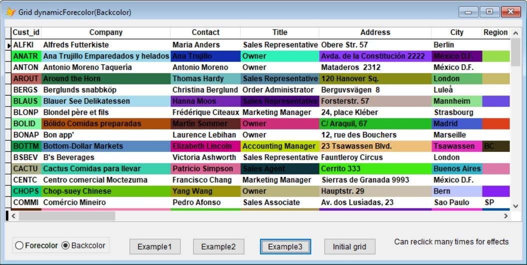 VFP Grid cosmetics partII - Visual Foxpro codes
