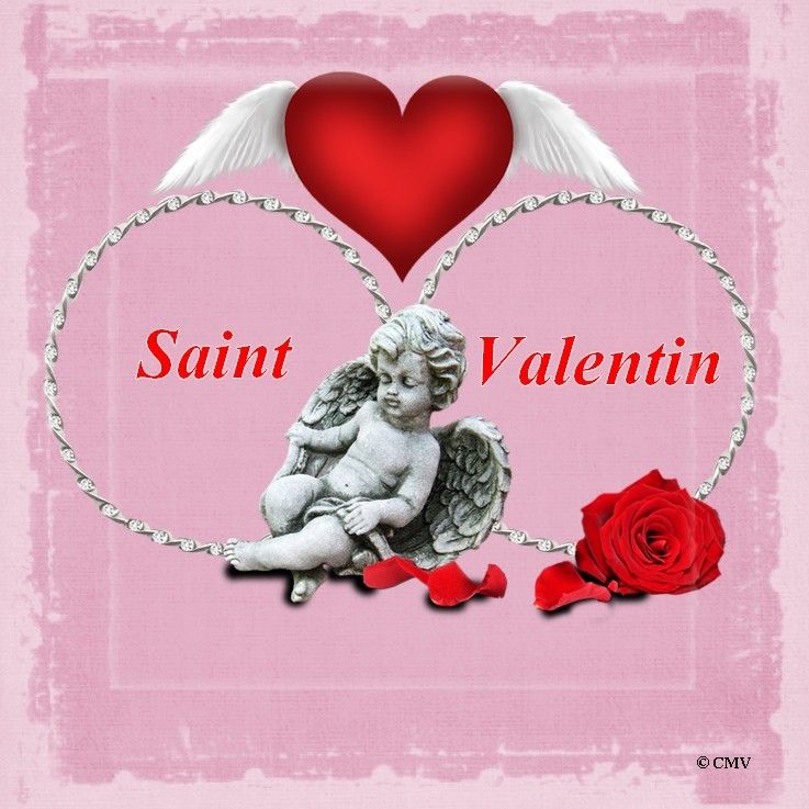 Carte (Saint-Valentin) ange - Les Cré@tions de M@rie