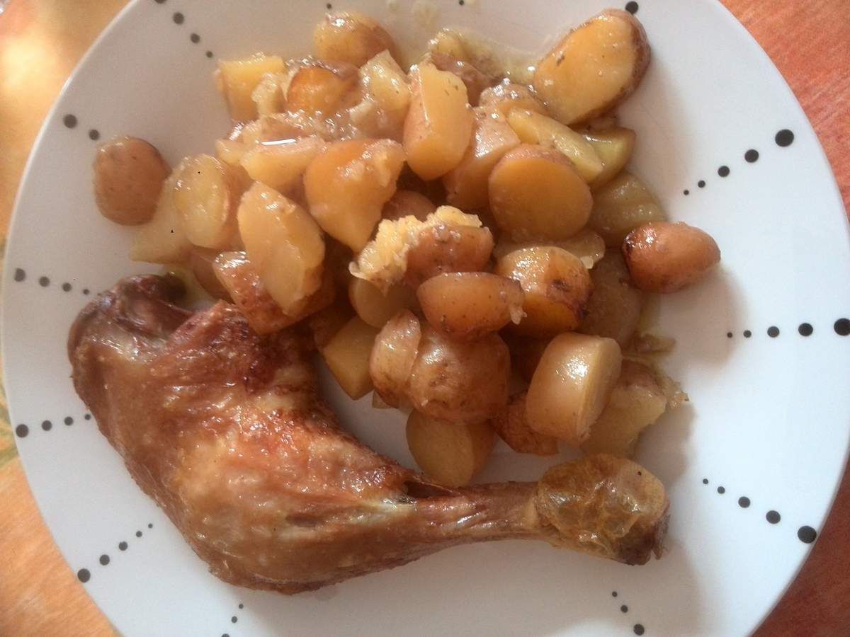 Cuisses de canette et pommes de terre au four - Le blog de corinnette
