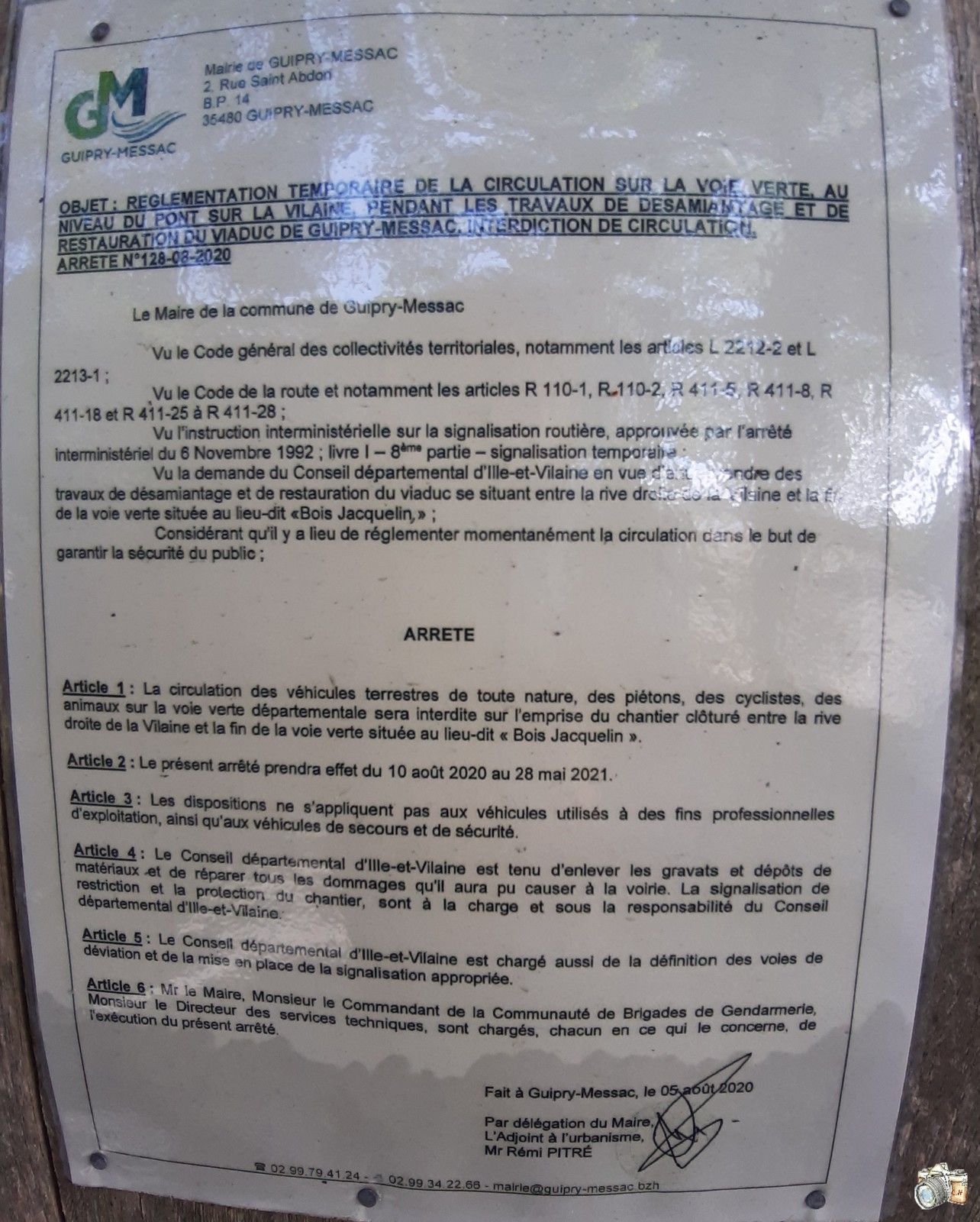 Voie verte : le pont de Ploërmel en restauration - Le blog de Guipry-Messac