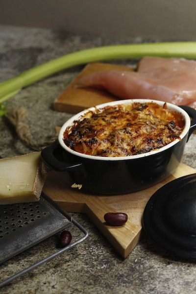 GRATIN DE POULET AUX HARICOTS ROUGES