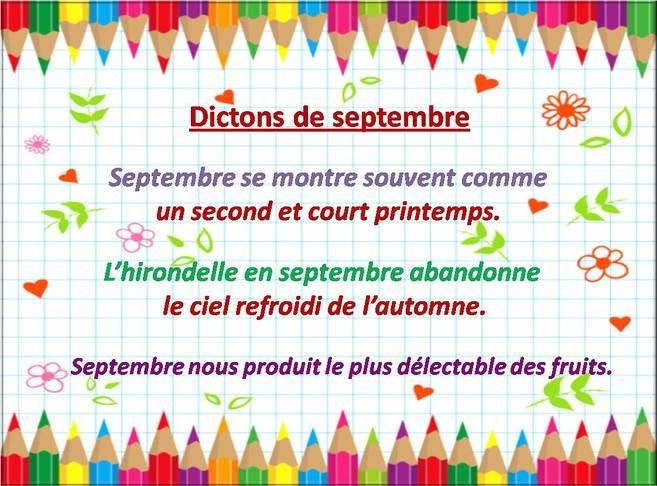 Deux citations et dictons de septembre - Le blog de Domi