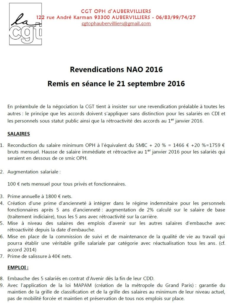 OPH Aubervilliers : les revendications ! - Le blog de Collectif ...