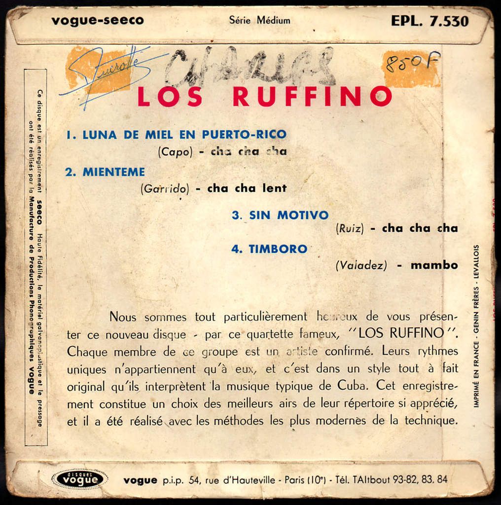 los ruffino - Luna de miel en Puerto-Rico EP - Don Barbaro's exotic ...
