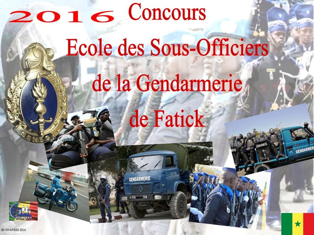 Concours d'Entrée à l'Ecole des Sous-Officiers de la gendarmerie ...