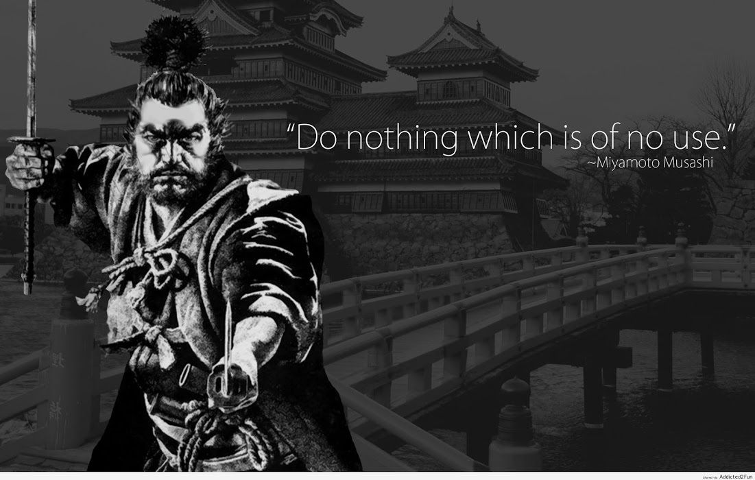 Miyamoto Musashi - English - 2 Quotes - La vache rose