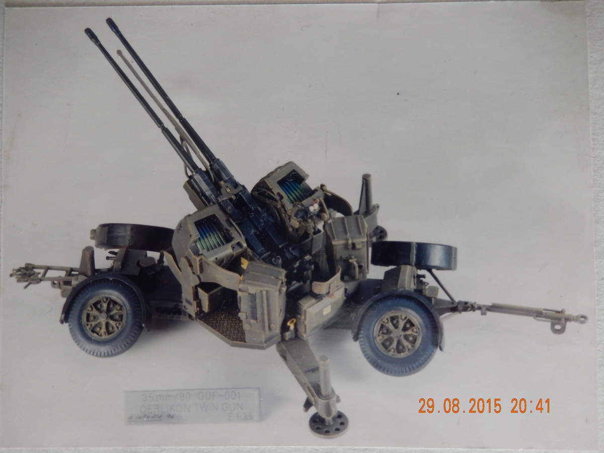 Oerlikon GDF de 35mm en metal blanco esc: 1 35 - Ciberhobbymaquetas