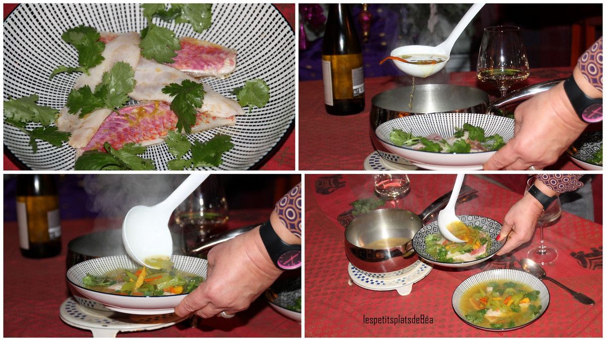 Quand un rouget nage dans un bouillon épicé. - Les petits plats de Béa