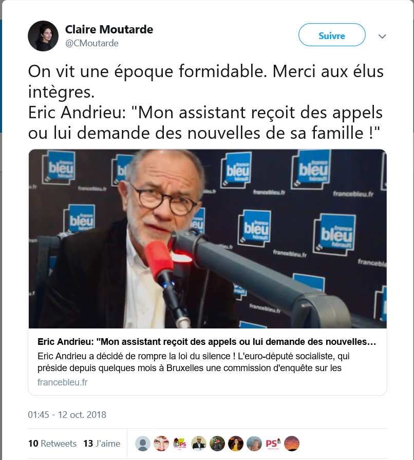 L'eurodéputé Éric Andrieu intègre ? Des médias manipulateurs ...