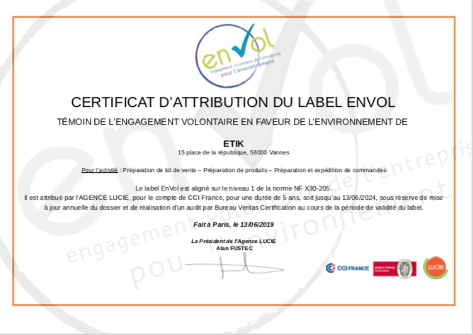 ETIK labellisé EnVol ! - Actions et financement de projets pour les BTS ...