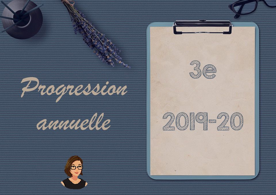 Progression annuelle de 3è - 2019-2020 - Good Morning Miss!
